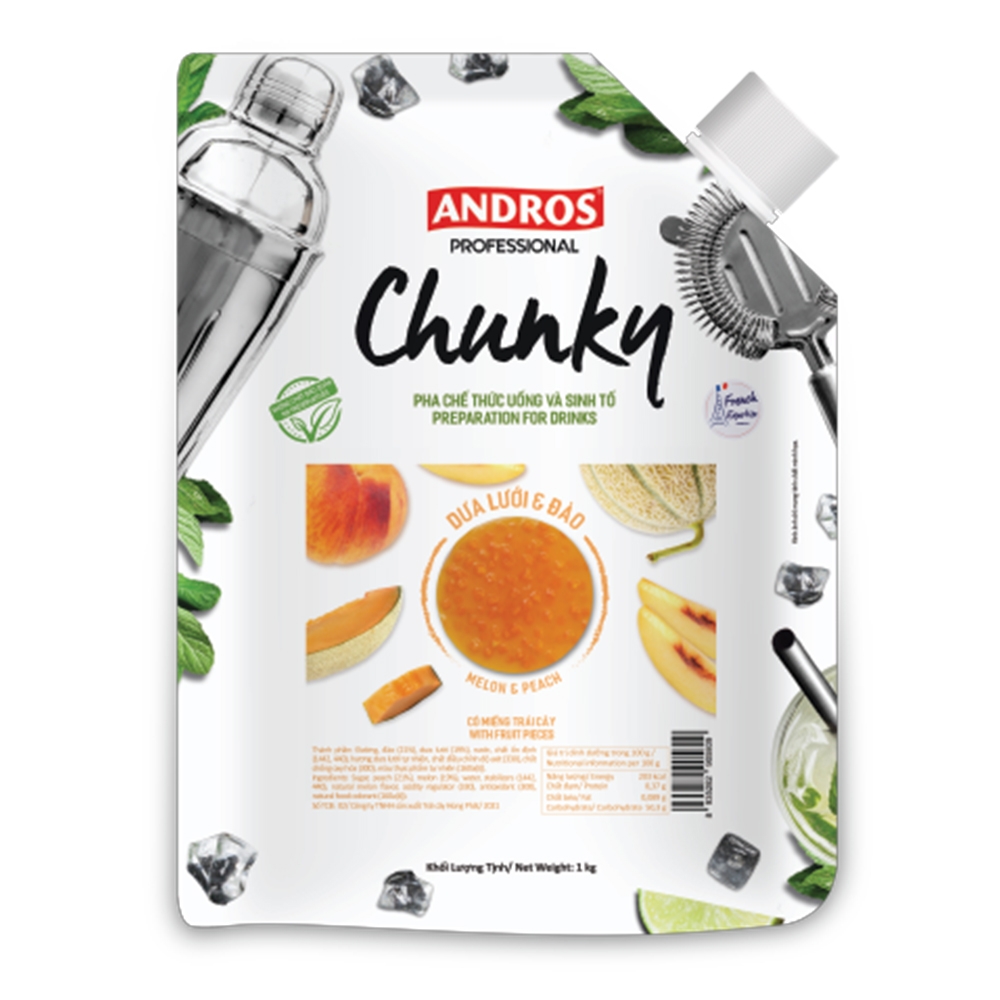MỨt TrÁi CÂy Andros Chunky DƯa LƯỚi Andampampampampamp ĐÀo 1kg